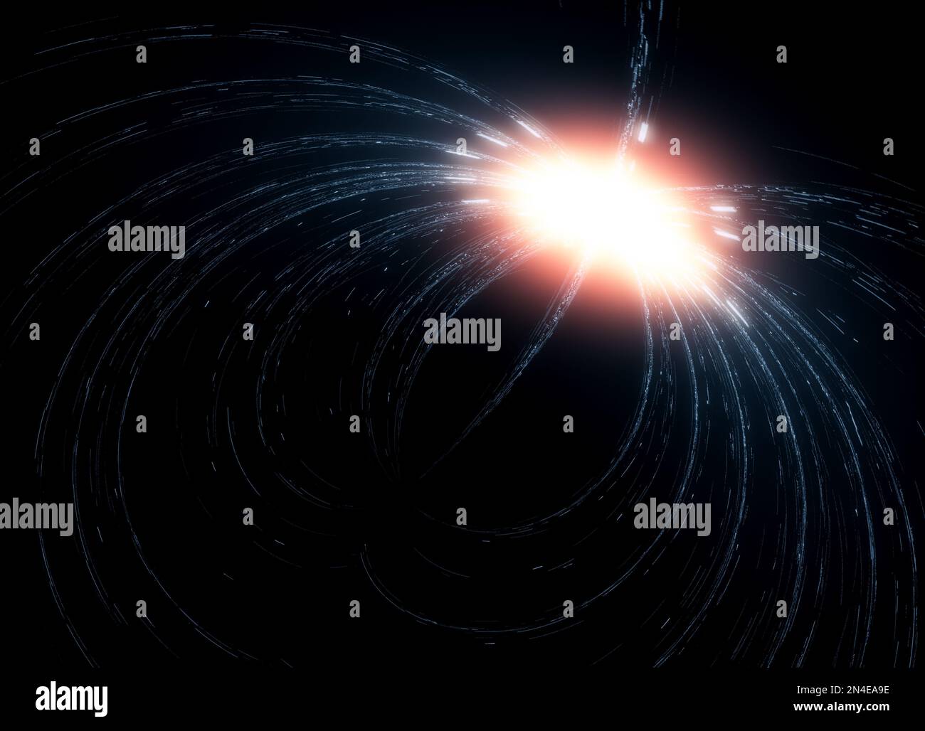 Energy Shockwave on black background. Abstract 3D Rendering Art Stock ...