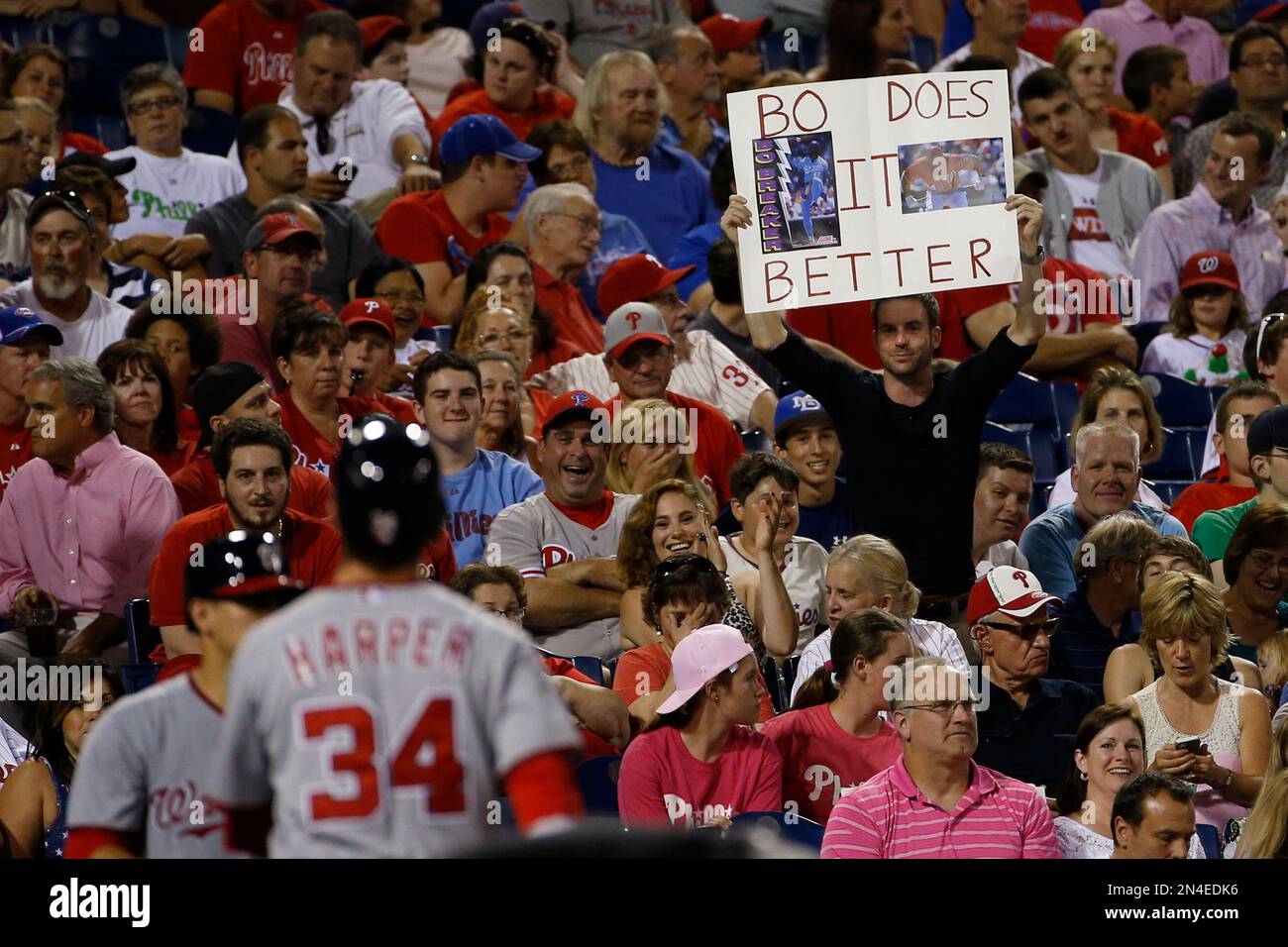 Washington Nationals' Bryce Harper bats during a baseball game against ...