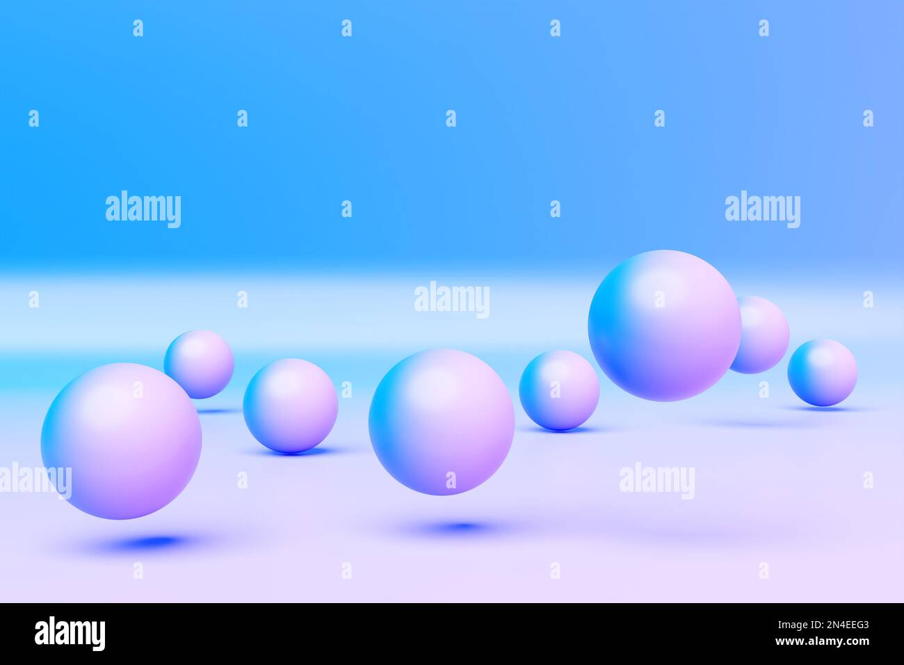 3d illustration of a blue and purple sphere on a blue background ...