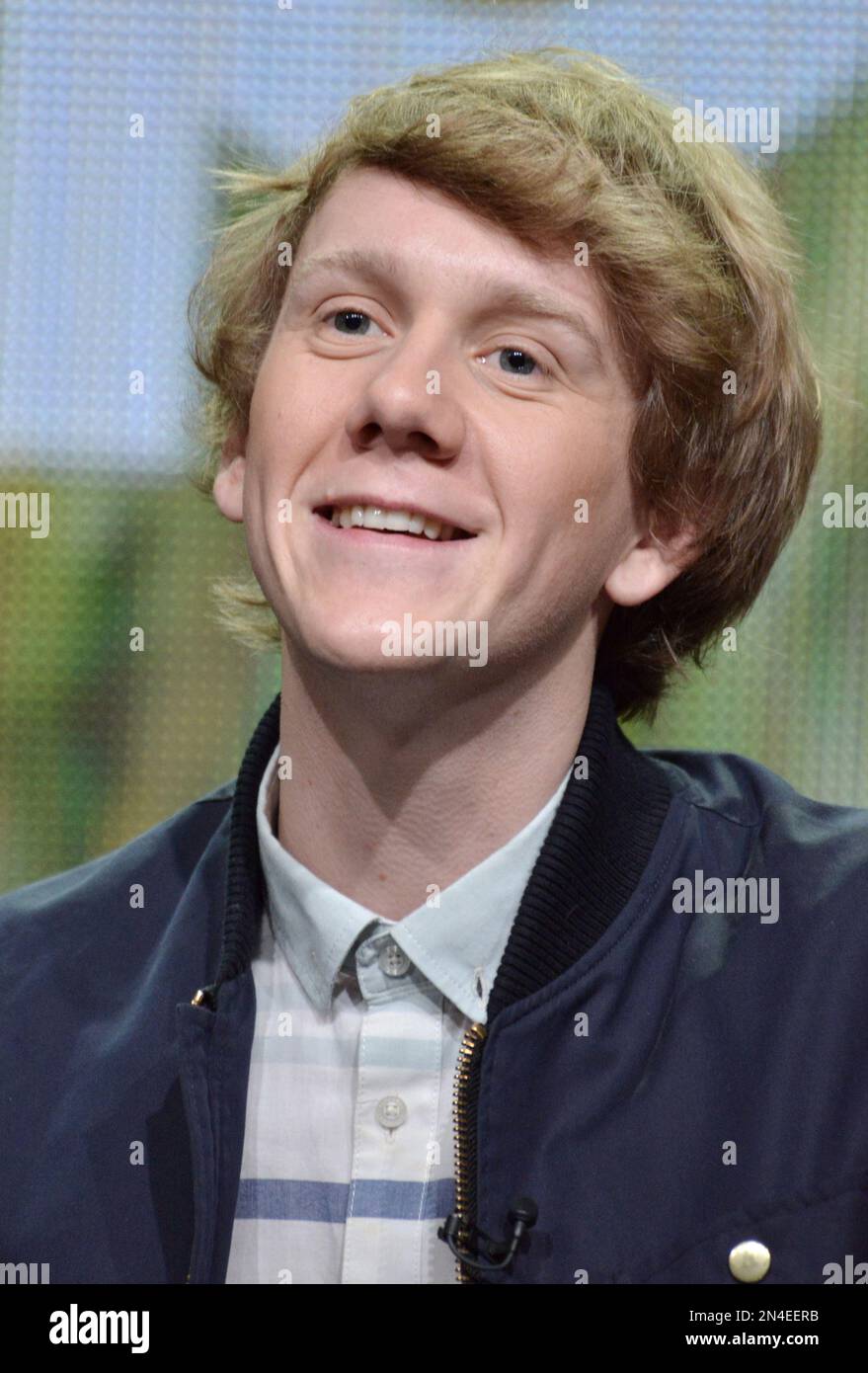 Josh Thomas, creator/writer/actor of "Please Like Me", speaks on stage ...