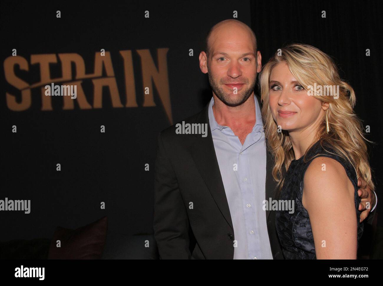 Actors Corey Stoll and Nadia Bowers seen at LA Premiere Screening of ...