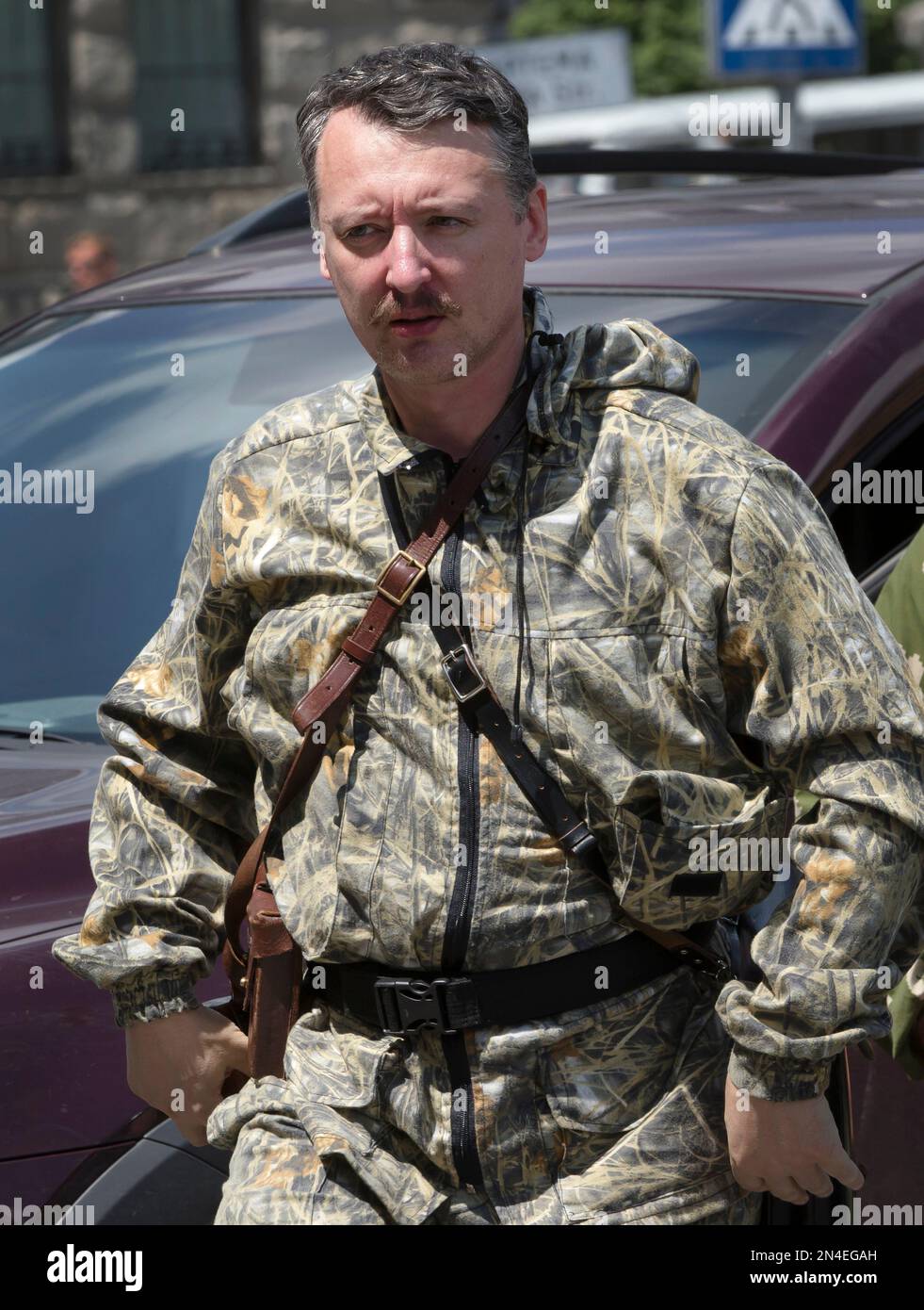 Igor Strelkov, a pro-Russian separatist commander arrives for the ...