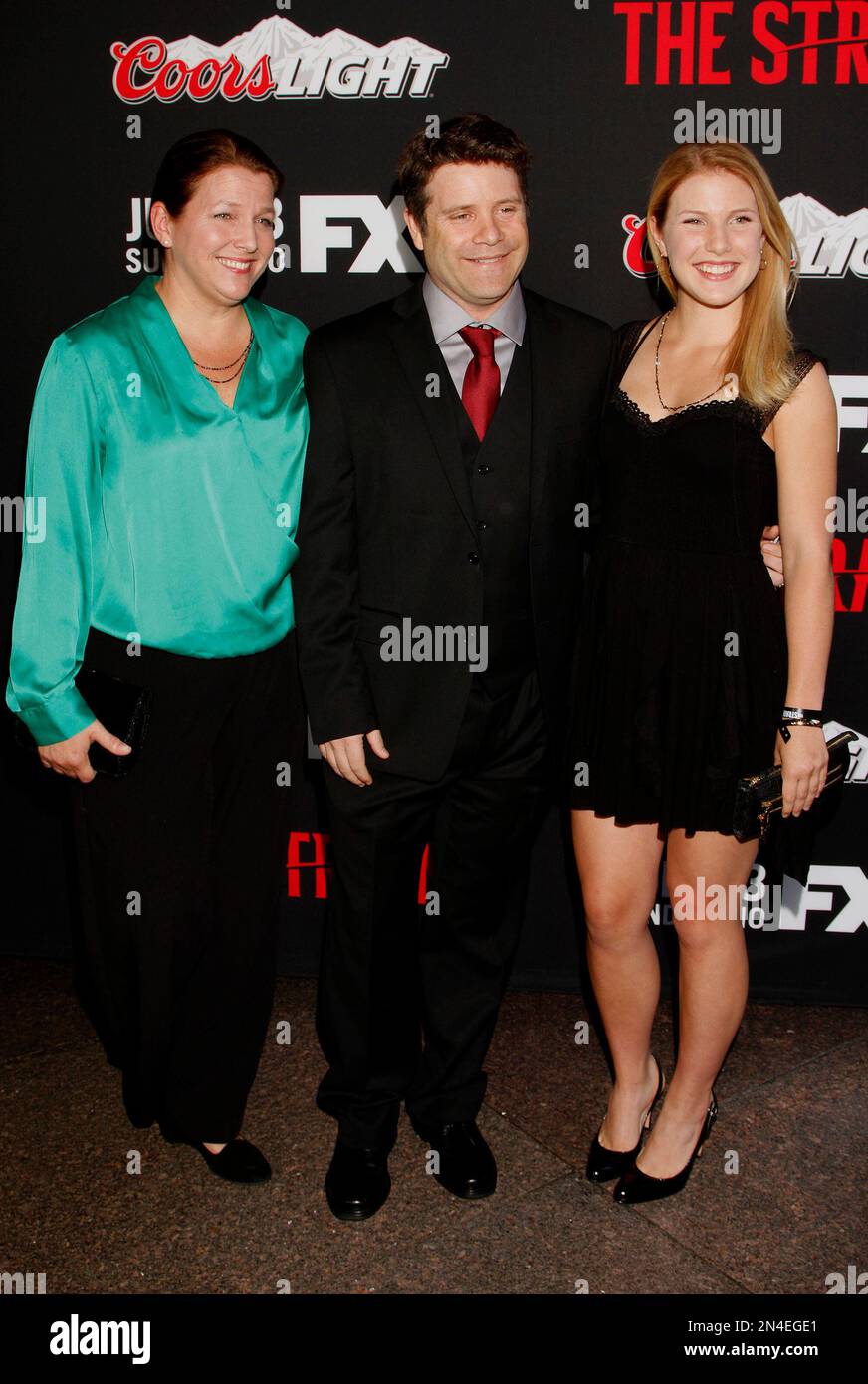 Christine Harrell, actor Sean Astin and Alexandra Astin seen at LA ...