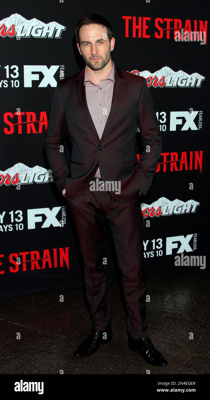 Actor Drew Nelson seen at LA Premiere Screening of "The Strain ...