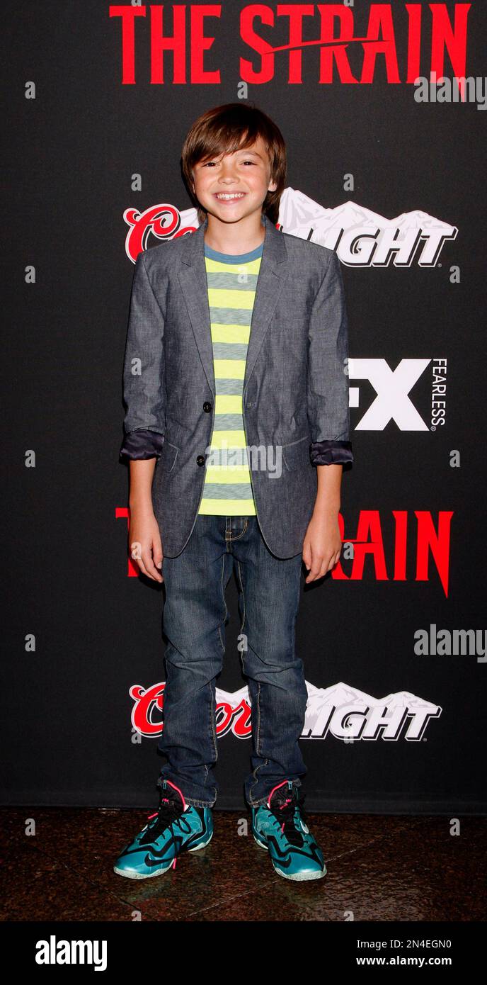 Actor Ben Hyland seen at LA Premiere Screening of "The Strain ...
