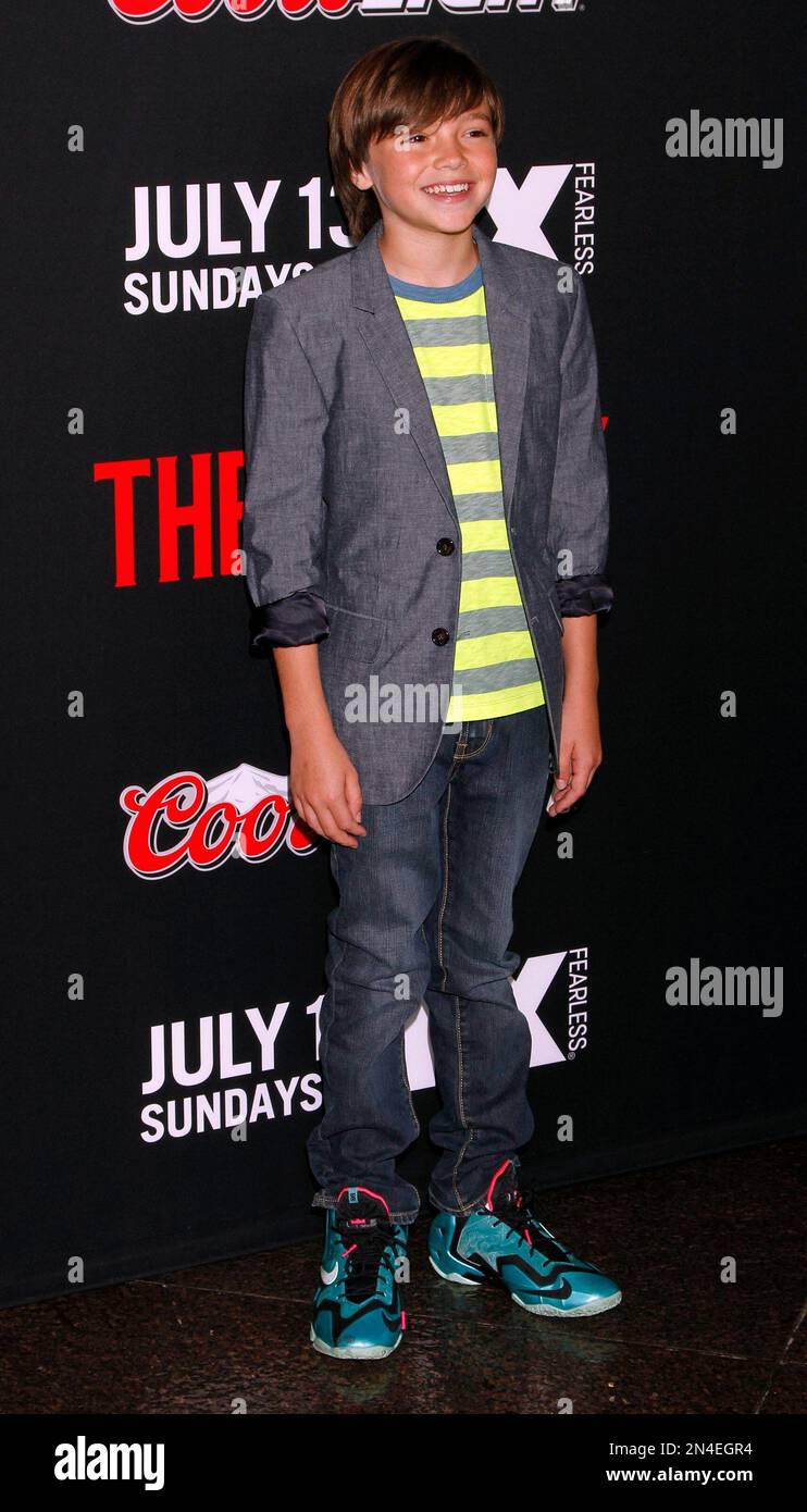 Actor Ben Hyland seen at LA Premiere Screening of "The Strain ...
