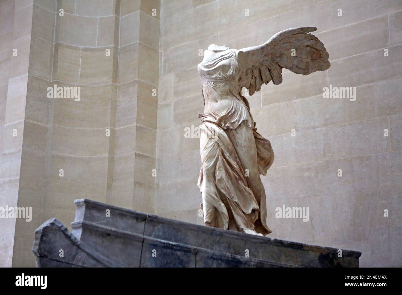 The Victory of Samothrace scultpture, after is was reinstalled at the ...