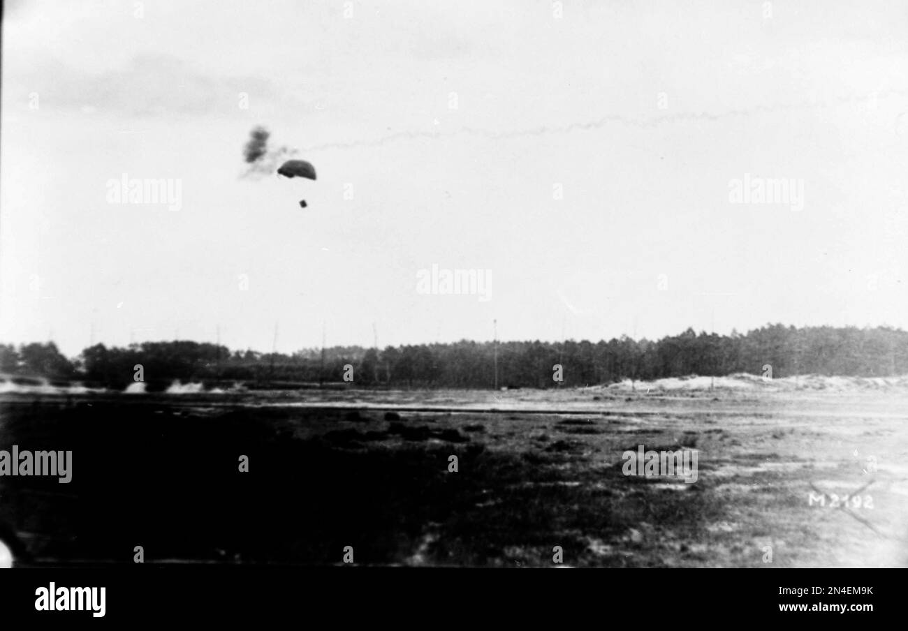 An allied observation balloon is brought down by a highly explosive ...