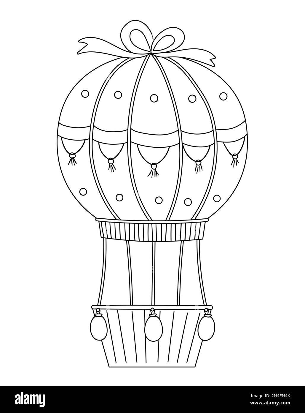 Vector cute black and white hot air balloon. Funny birthday holiday ... Vector cute black and white hot air balloon. Funny birthday holiday ...