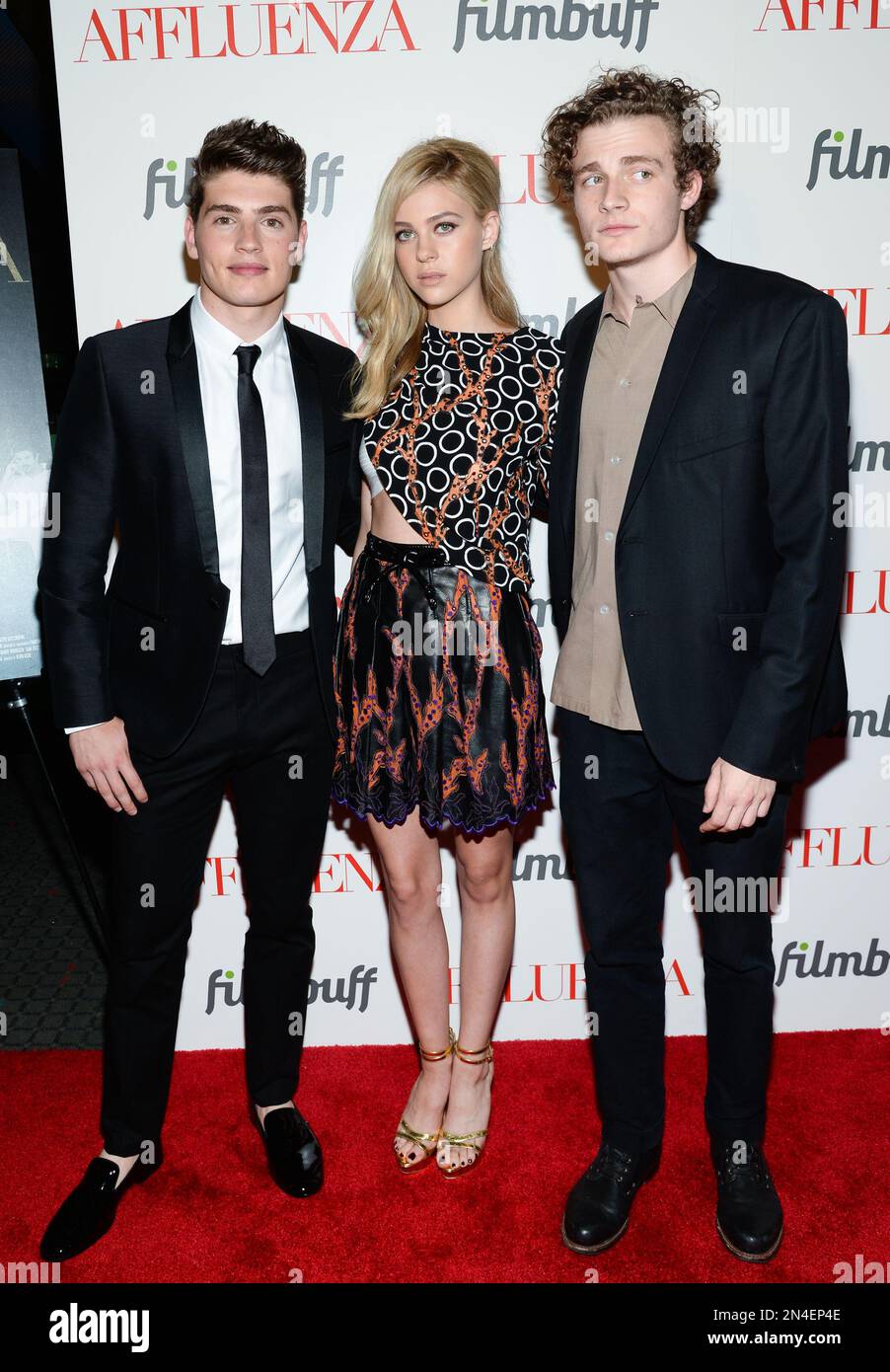 Actors Gregg Sulkin, from left, Nicola Peltz and Ben Rosenfield attend ...