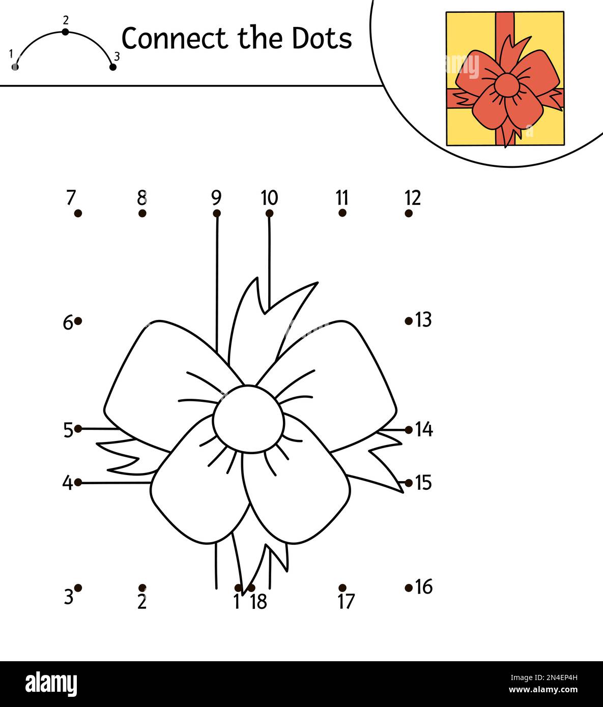 Gift box worksheet Cut Out Stock Images & Pictures - Alamy