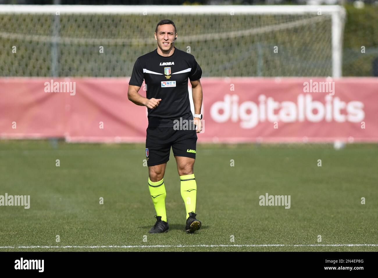 Referee Giuseppe Mucera during the second leg of the quarterfinal match ...
