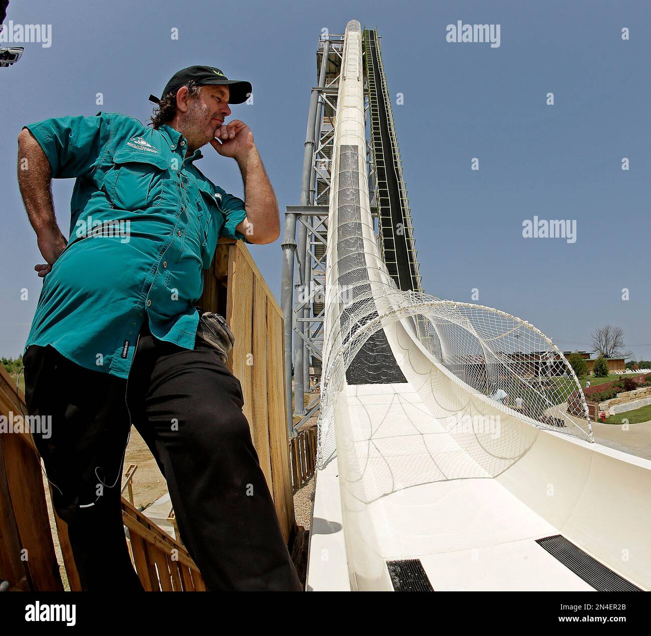 Ride designer Jeff Henry looks over his creation, the world's tallest ...