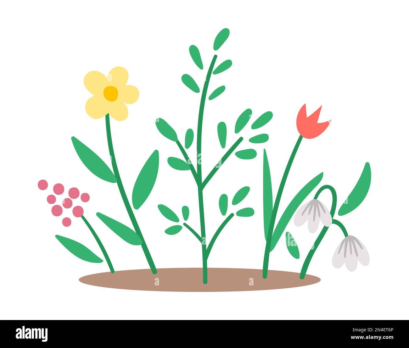 Bed with greenery Stock Vector Images - Alamy