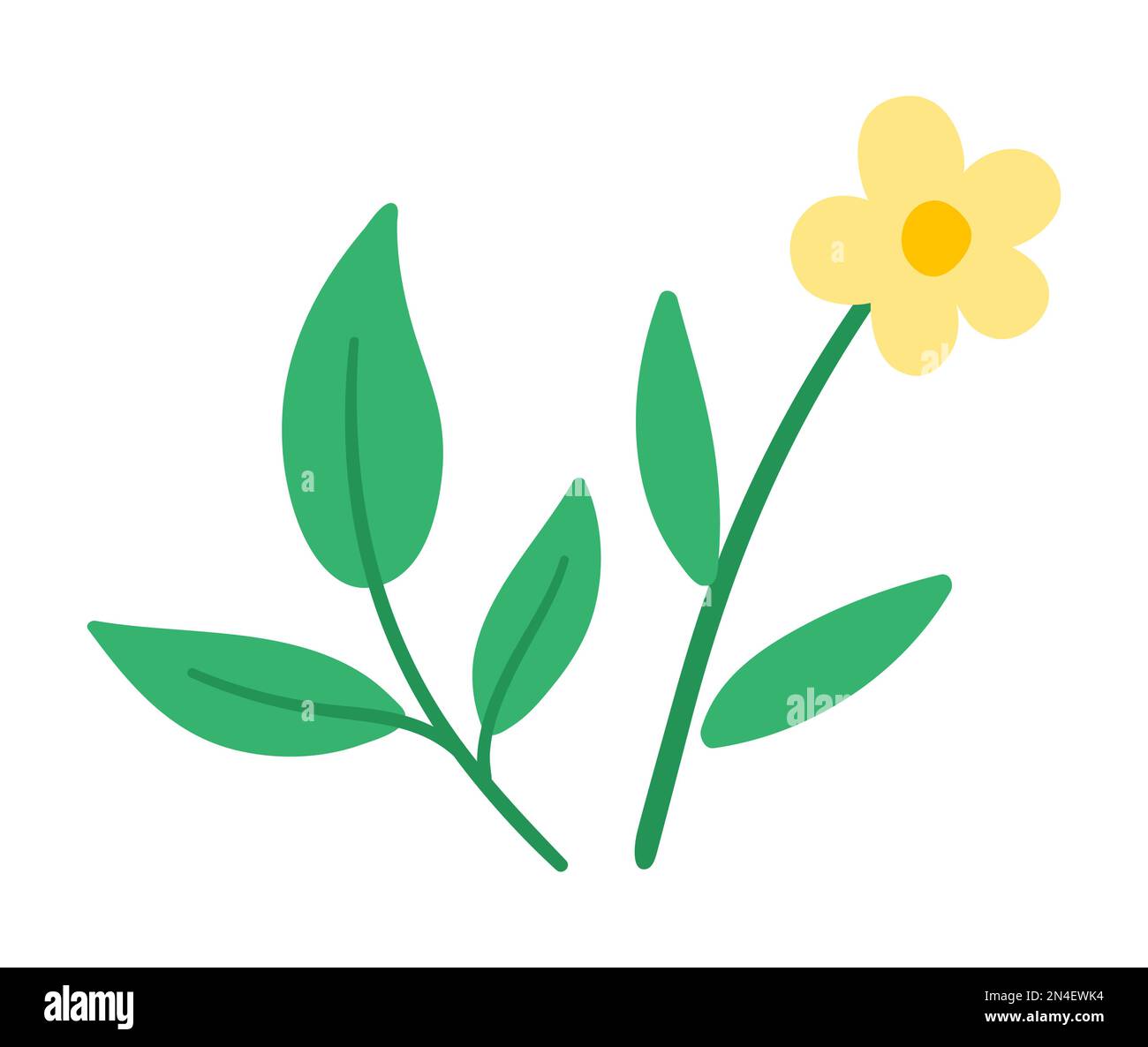 Vector flower icon. First blooming plants illustration. Floral clip art ...