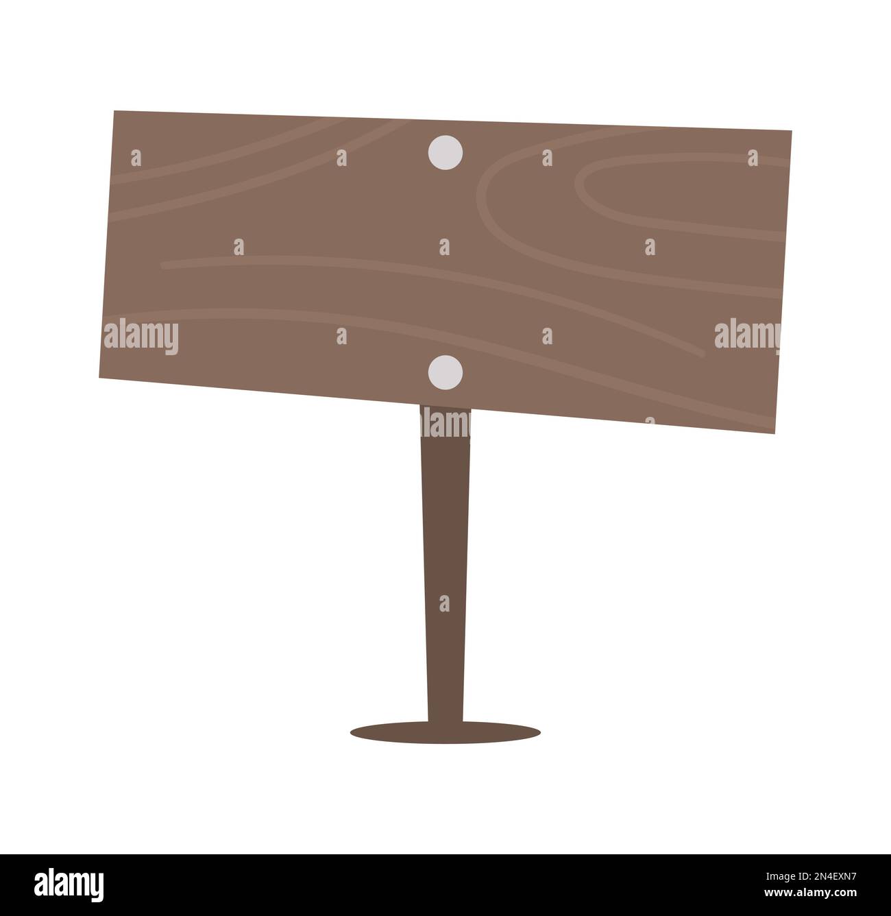 Vector flat wooden road direction sign icon. Wood pointer isolated on ...