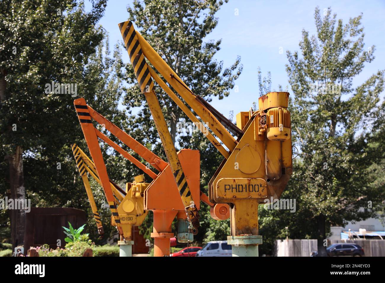 An industrial machinery crane in Erqi factory 1897 science and ...
