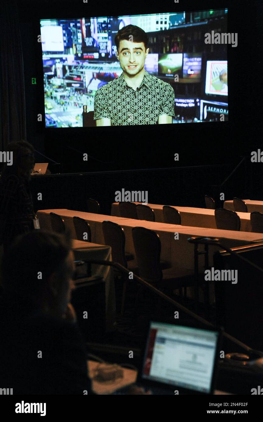 Actor Daniel Radcliffe speaks via satellite at the A Young Doctor's ...