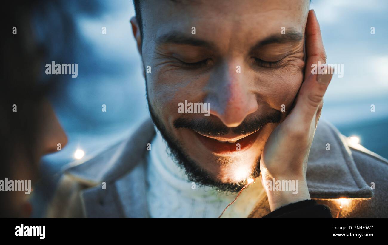 A Romantic Caress Stock Photo - Alamy