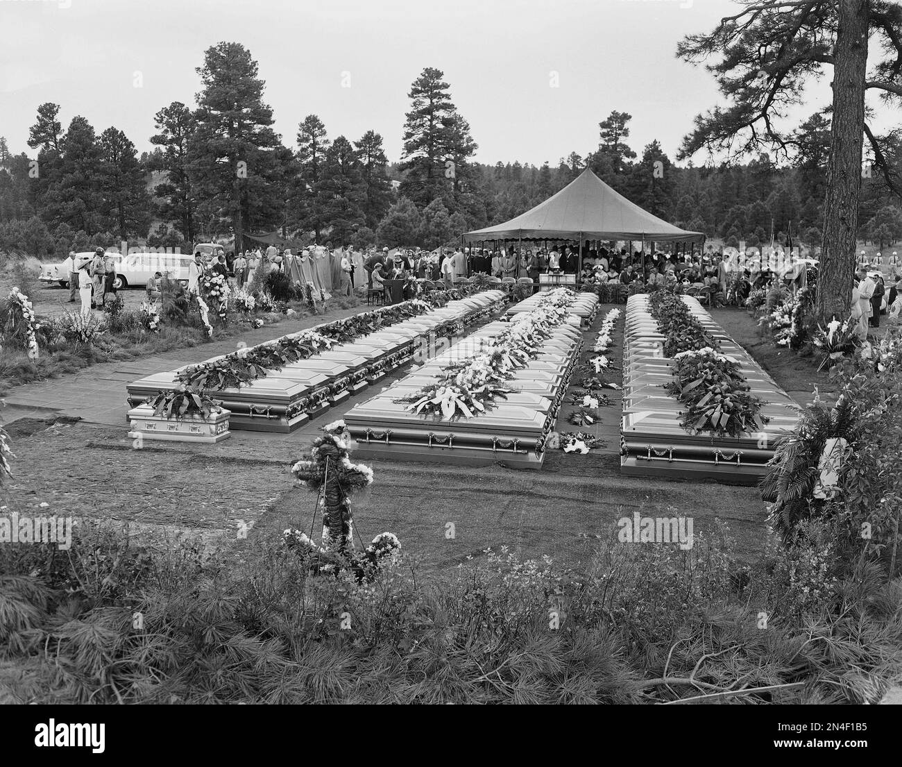 FILE - In this July 9, 1956 file photo, nearly four hundred relatives ...