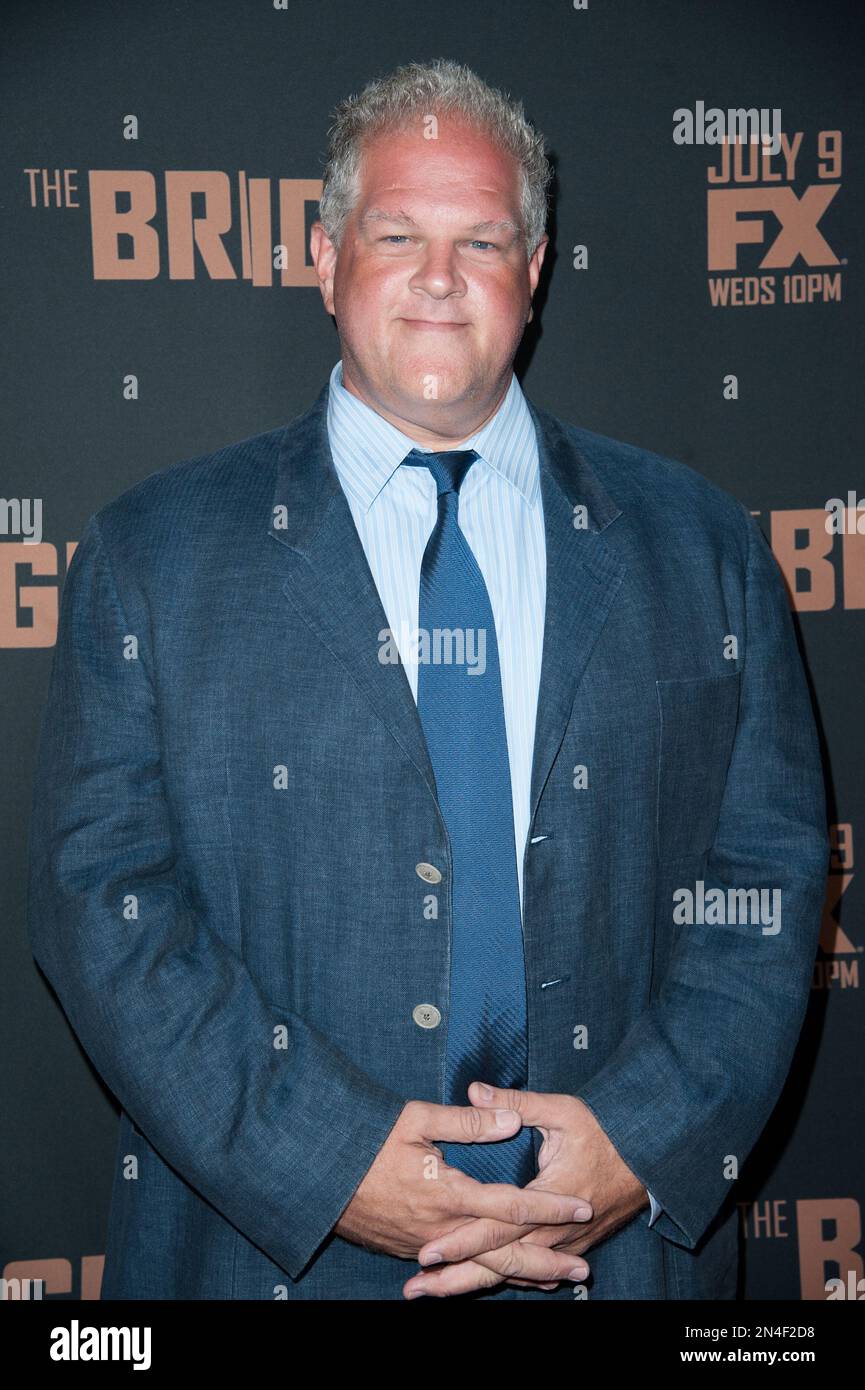 Abraham Benrubi arrives at the LA Premiere Screening of "The Bridge" on Monday, July 7, 2014, in ...