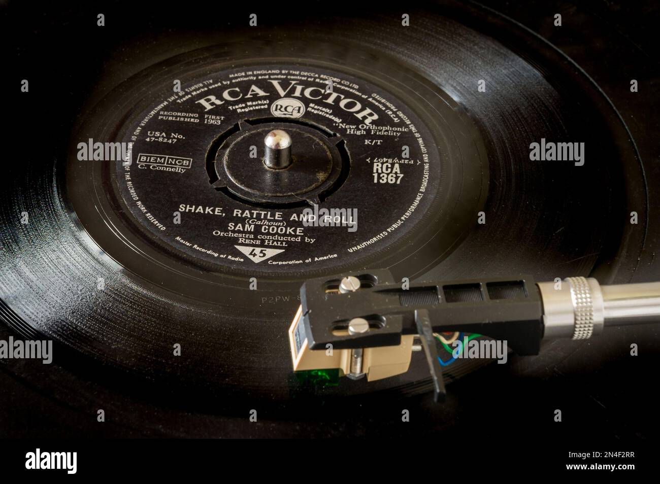 Sam Cooke singing Shake Rattle and Roll from RCA Victor on a 45RPM ...