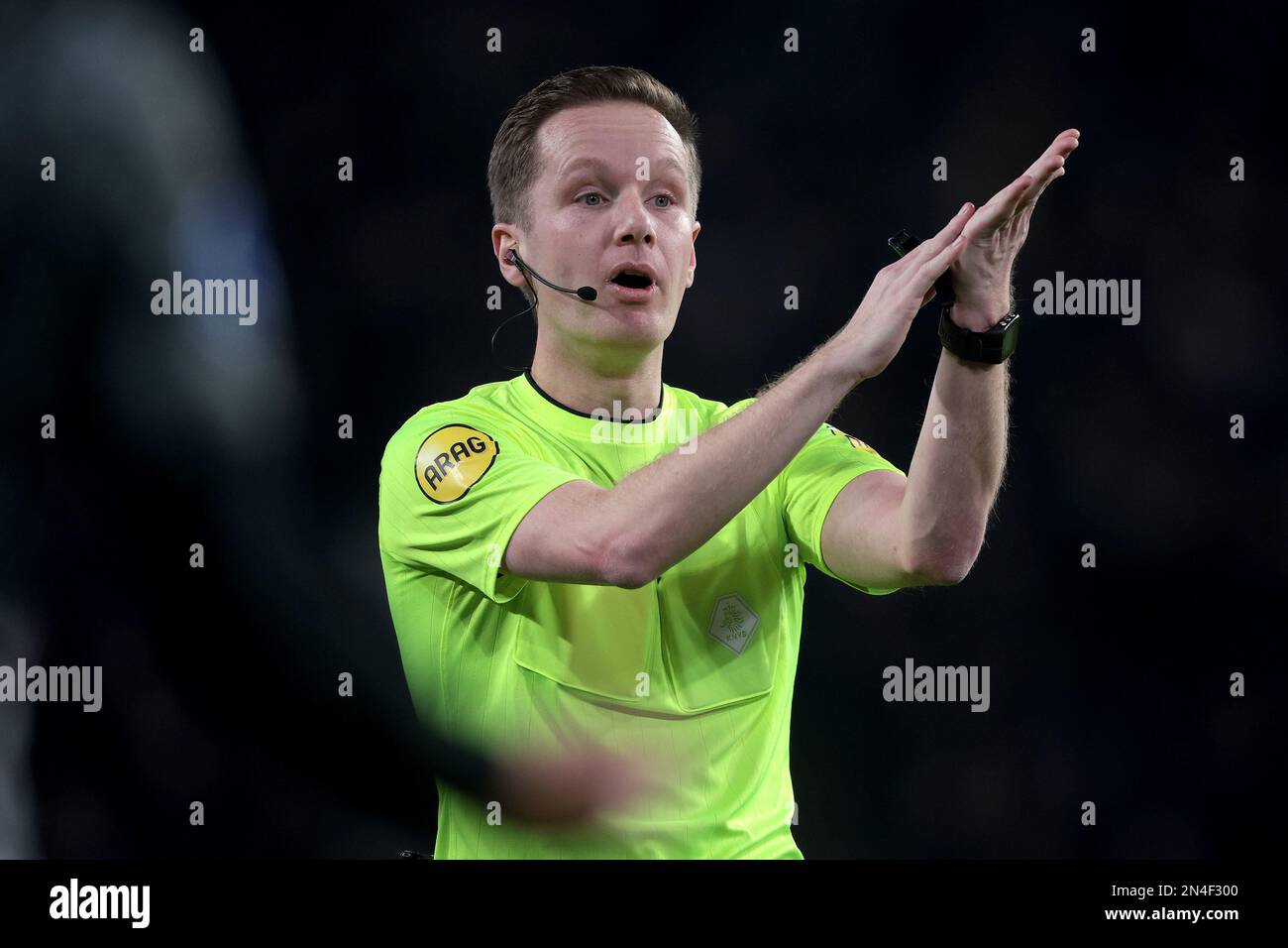 EINDHOVEN - Referee Ingmar Oostrom during the round of 16 of the KNVB ...