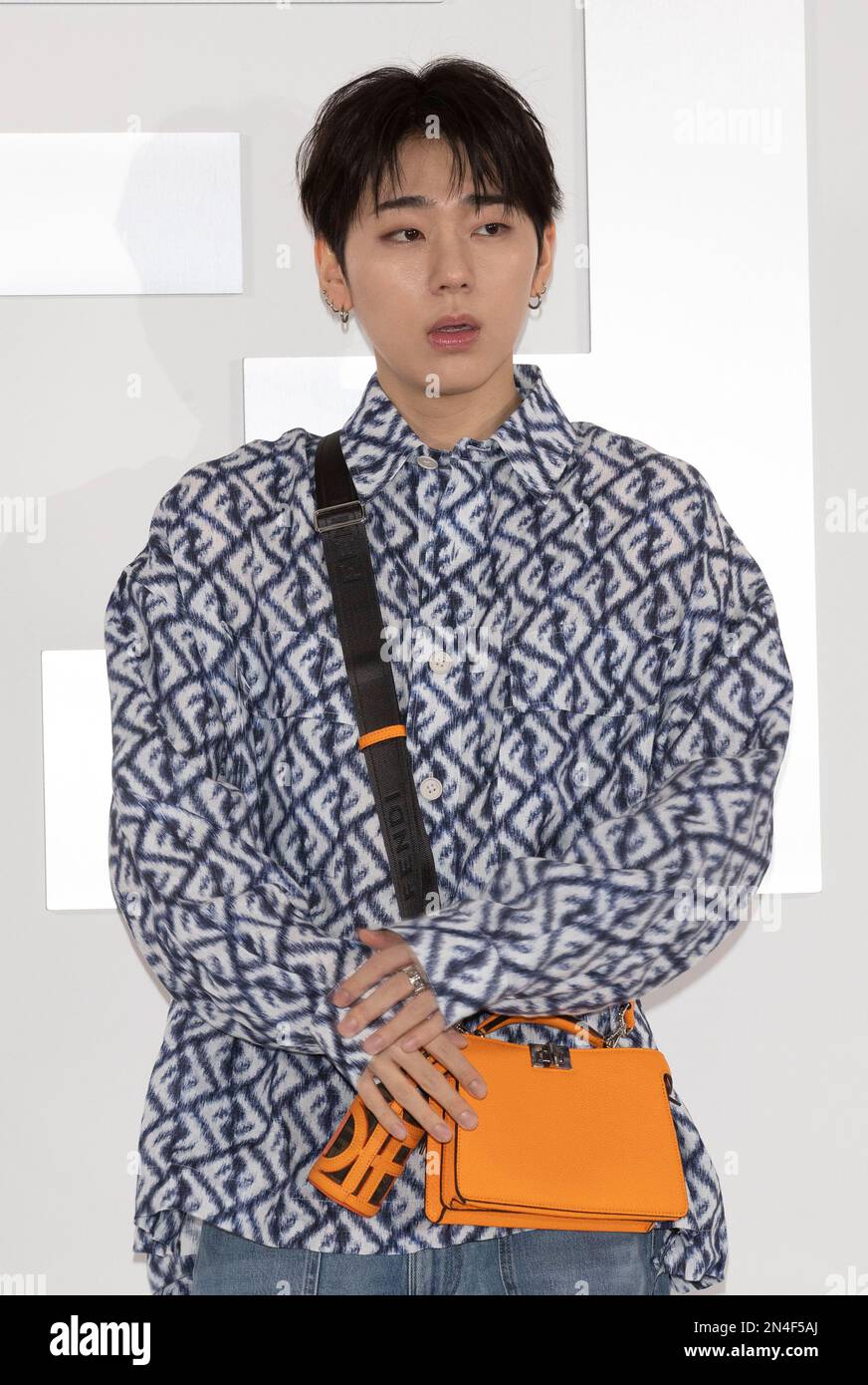 8 February 2023 - Seoul, South Korea : South Korean rapper Zico, attends a photo call for the ...