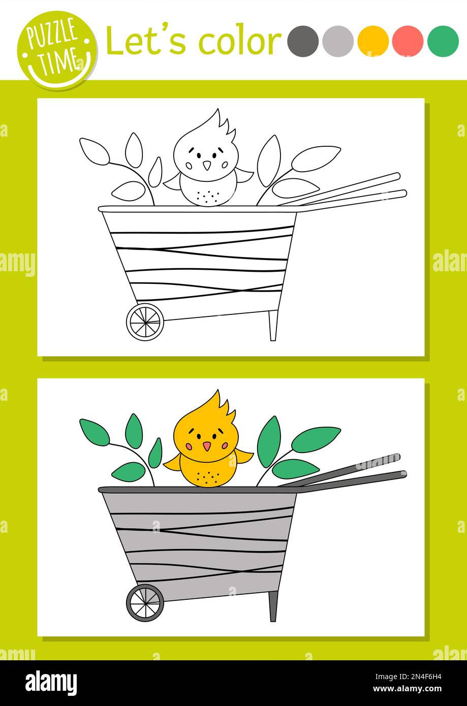 Wheelbarrow Coloring Page