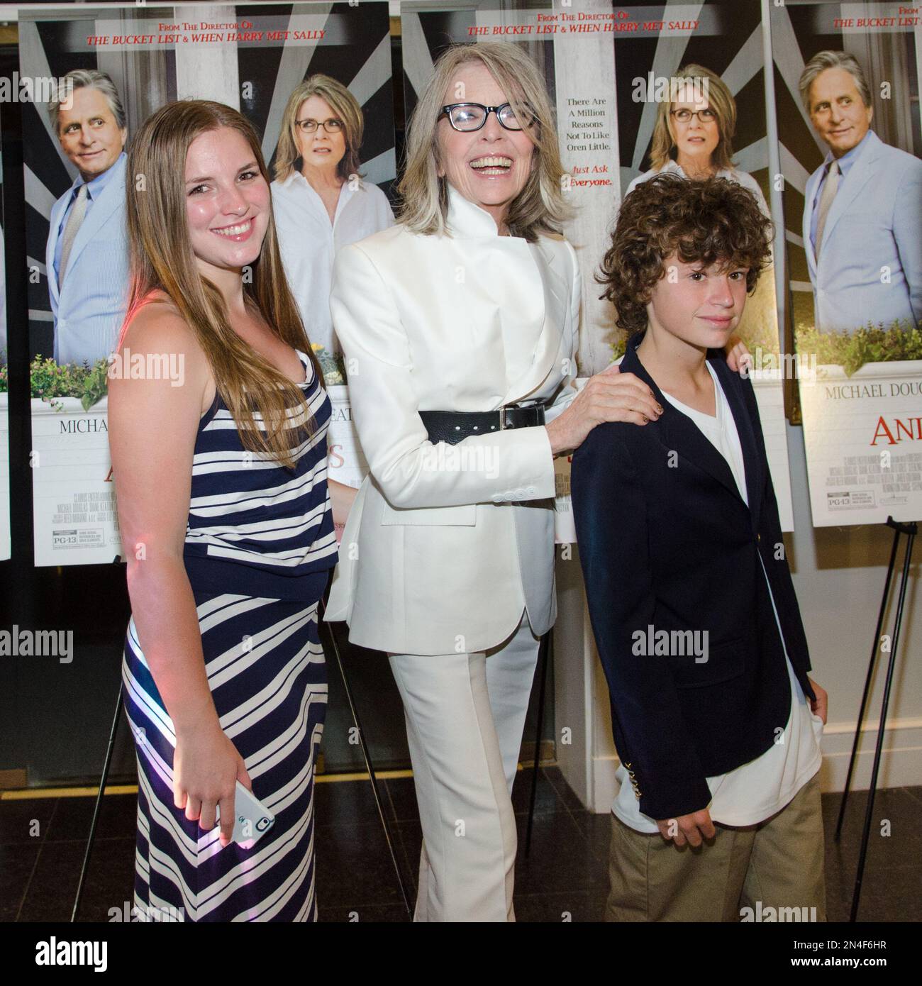 Diane Keaton Along With Her Daughter Dexter Keaton L And Son Duke Keaton R Attend A