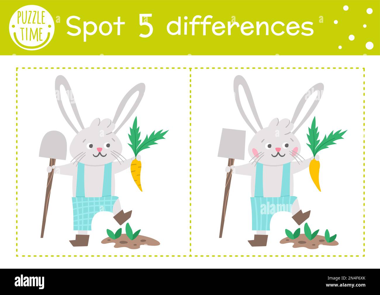 Easter find differences game for children. Holiday educational activity ...