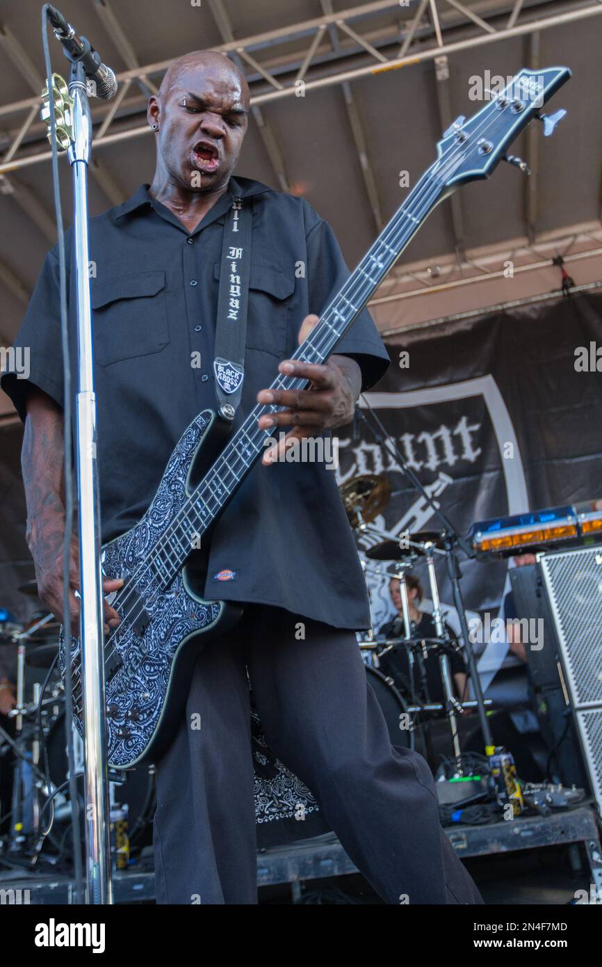 Bassist Vincent Price of Body Count performs at the Rockstar Energy ...