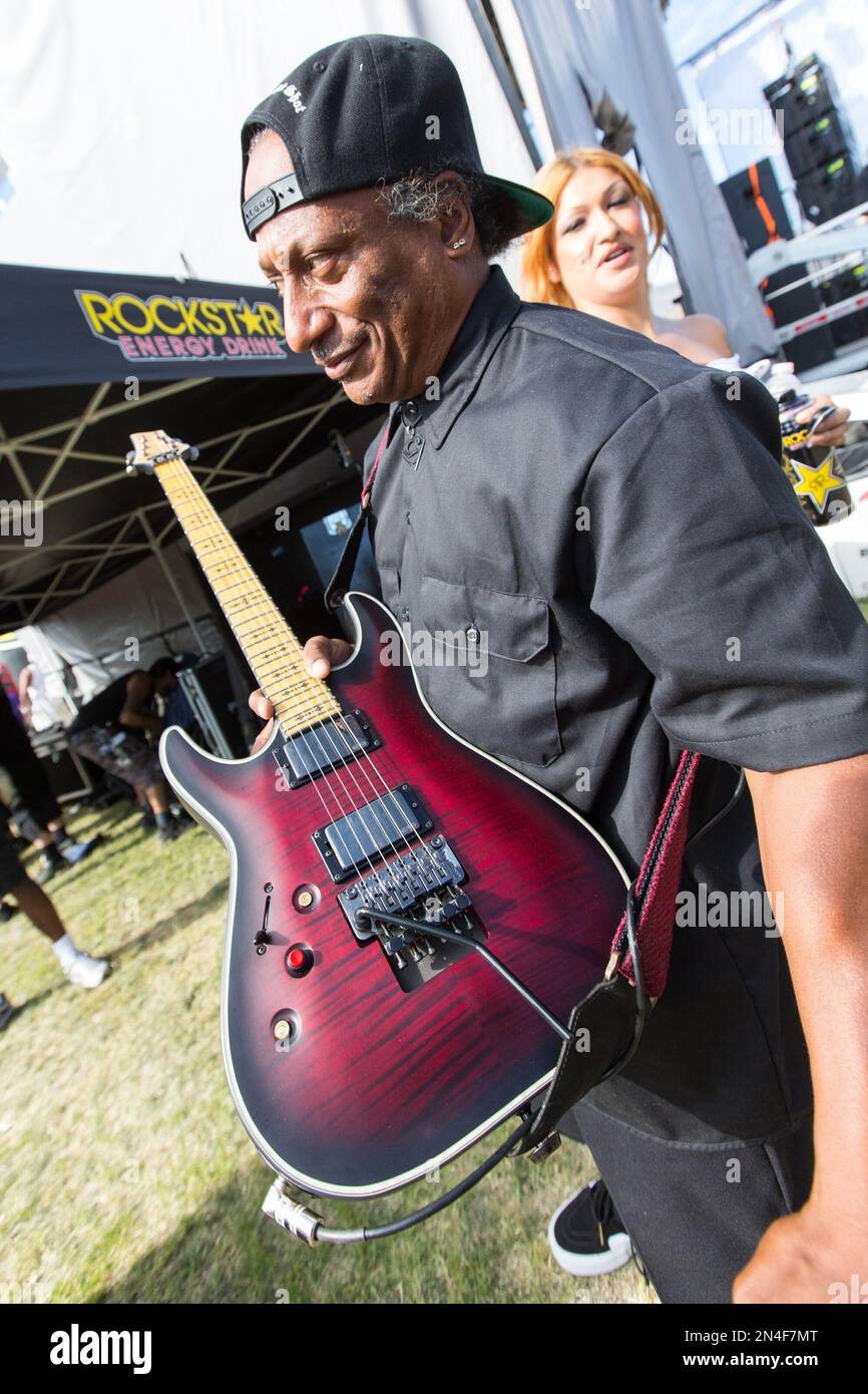 Guitarist Ernie C of Body Count backstage at the Rockstar Energy Drink ...