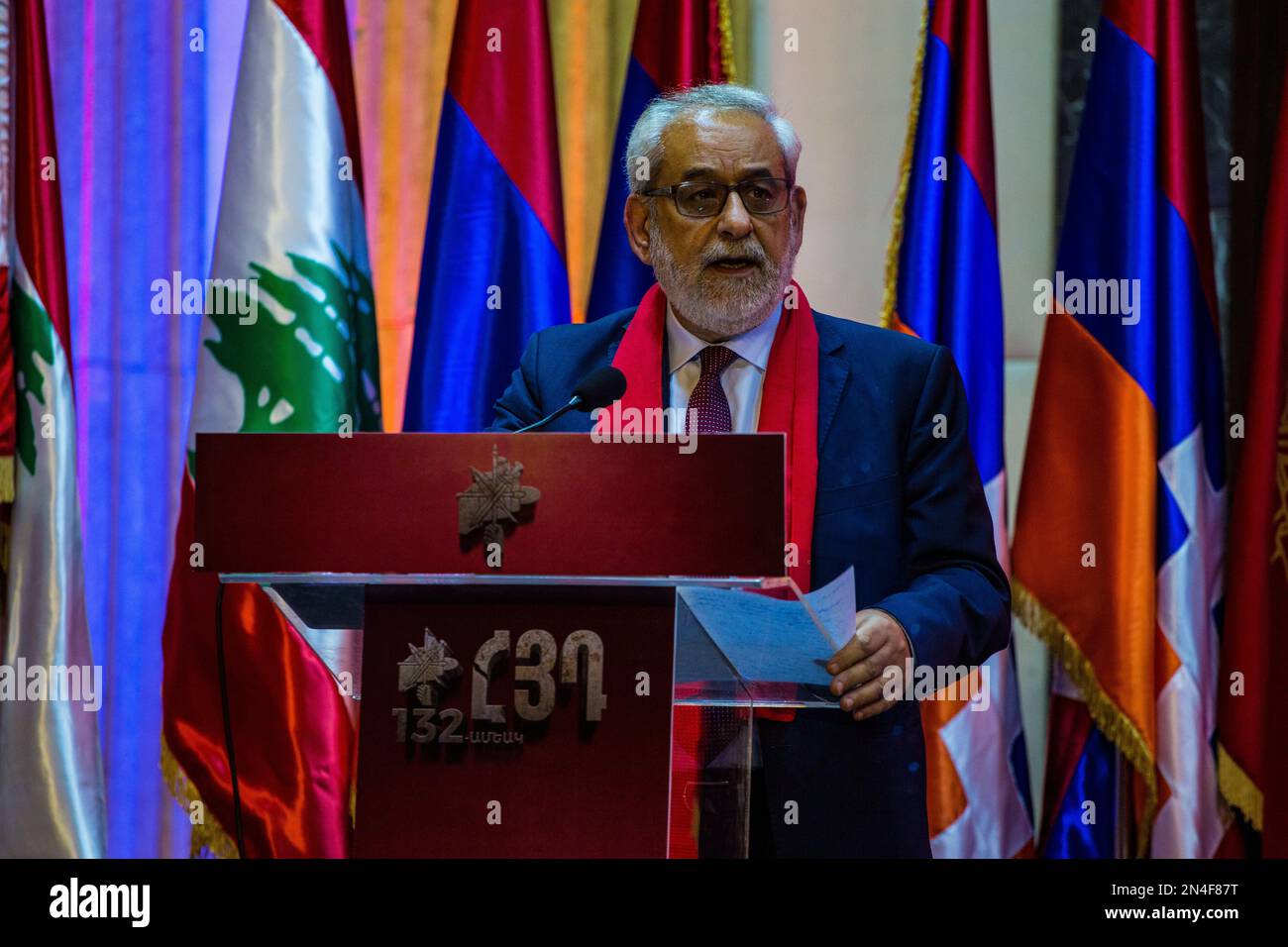 A speaker at the Celebration of Armenian Revolutionary Federation 132nd ...