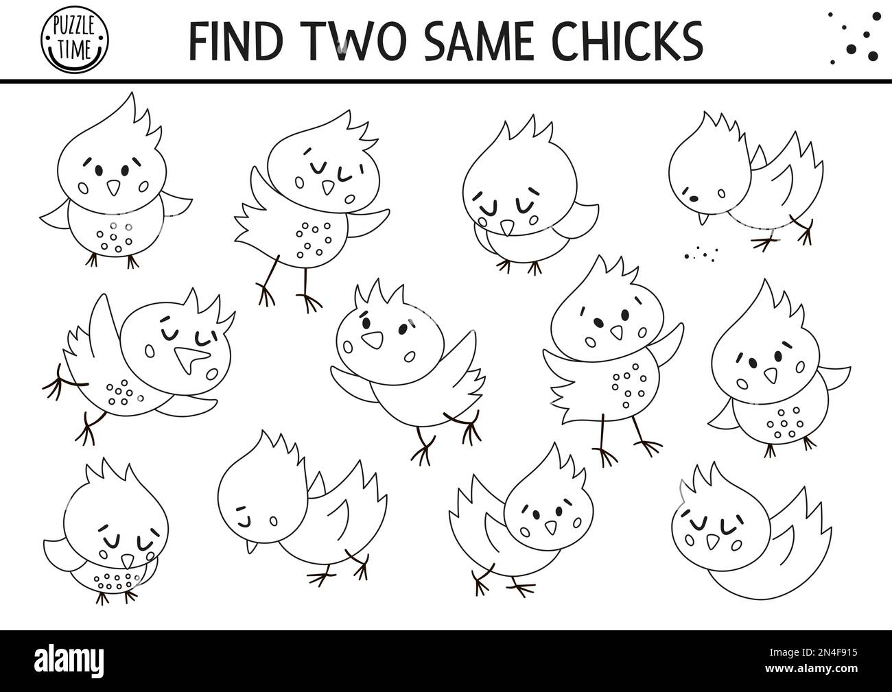 Black white find two Stock Vector Images - Alamy