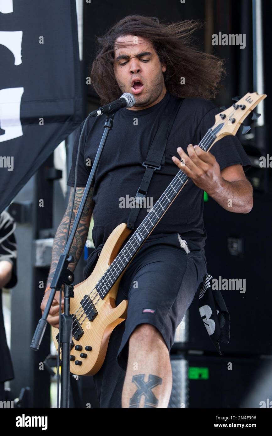 Bassist Eugene Gill of King 810 performs at the Rockstar Energy Drink ...