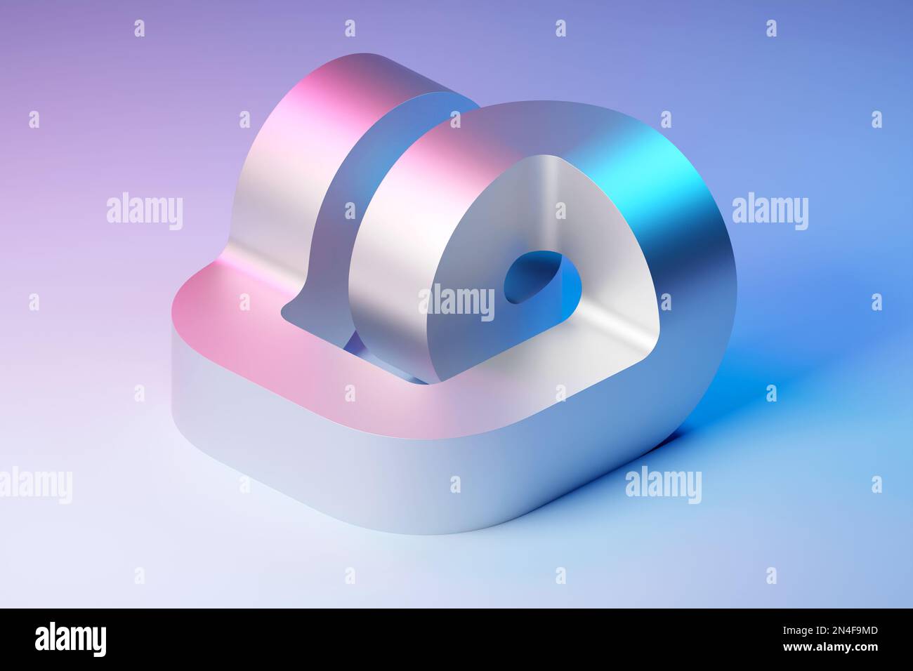 Abstract dynamic white shape. 3D illustration and rendering. Elegant ...
