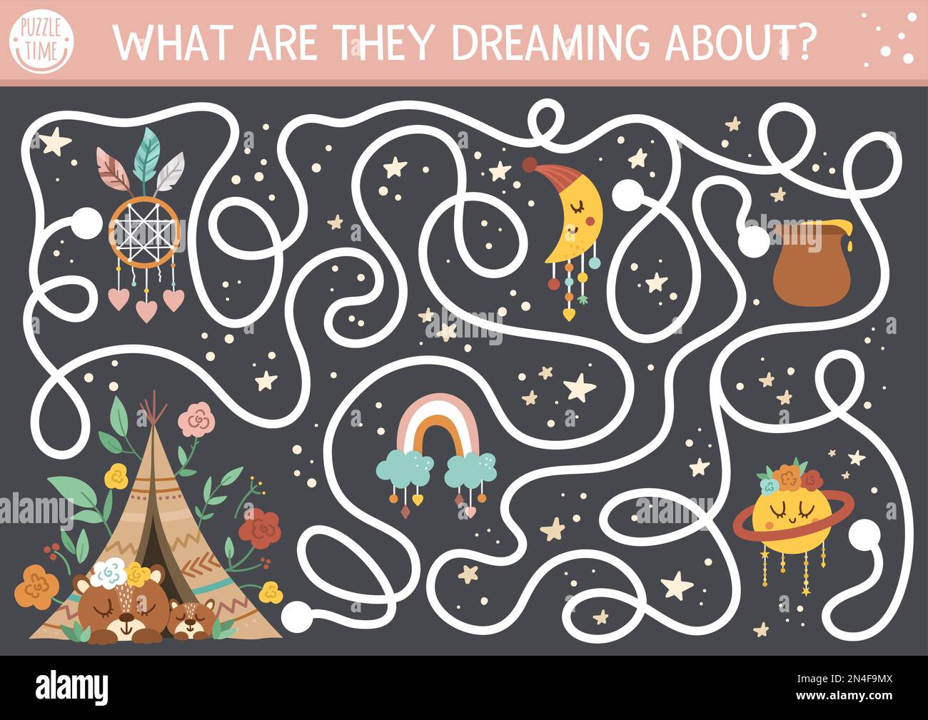 Mothers day maze for children. Holiday preschool printable educational ...