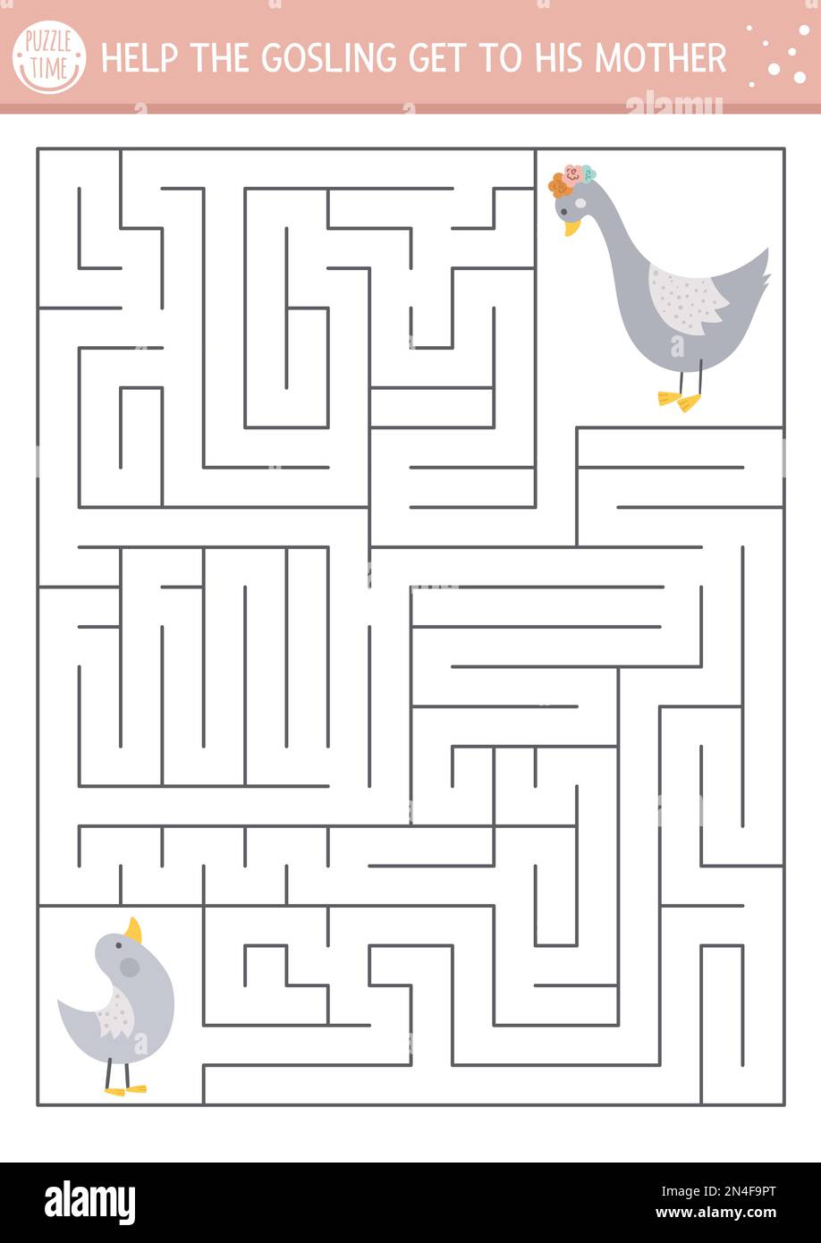 Mothers day maze for children. Holiday preschool printable educational ...