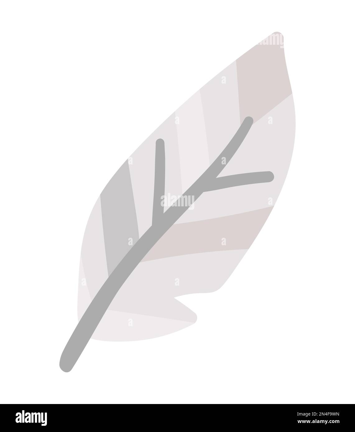 Vector bohemian style feather isolated on white background. Boho art ...