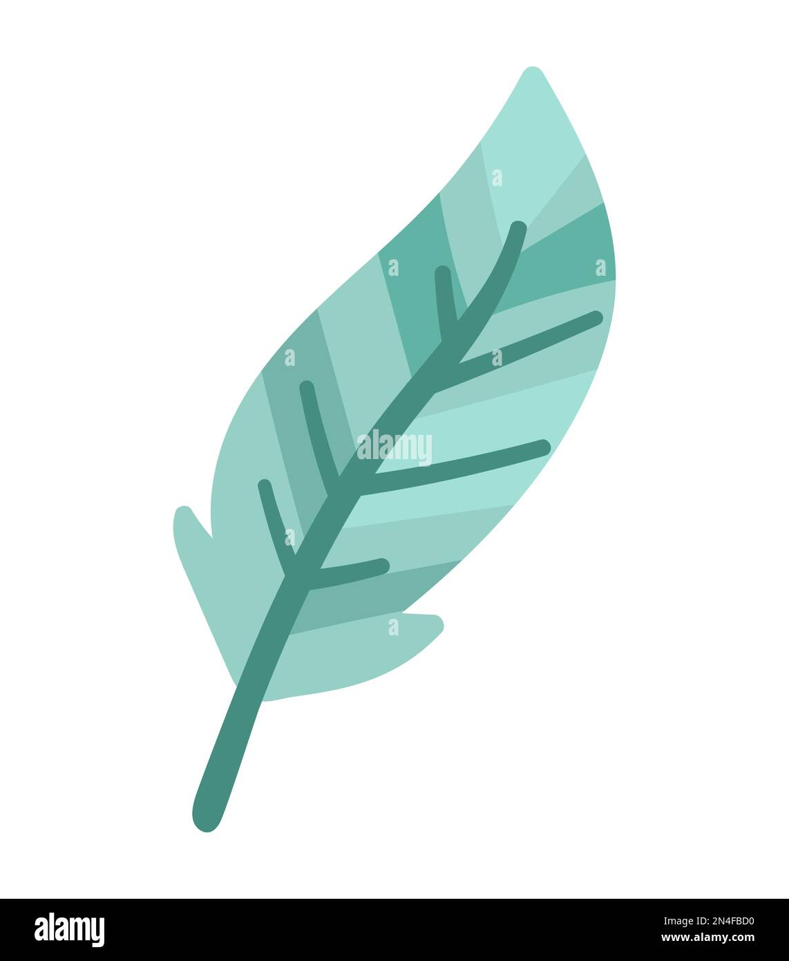 Vector bohemian style feather isolated on white background. Boho art ...