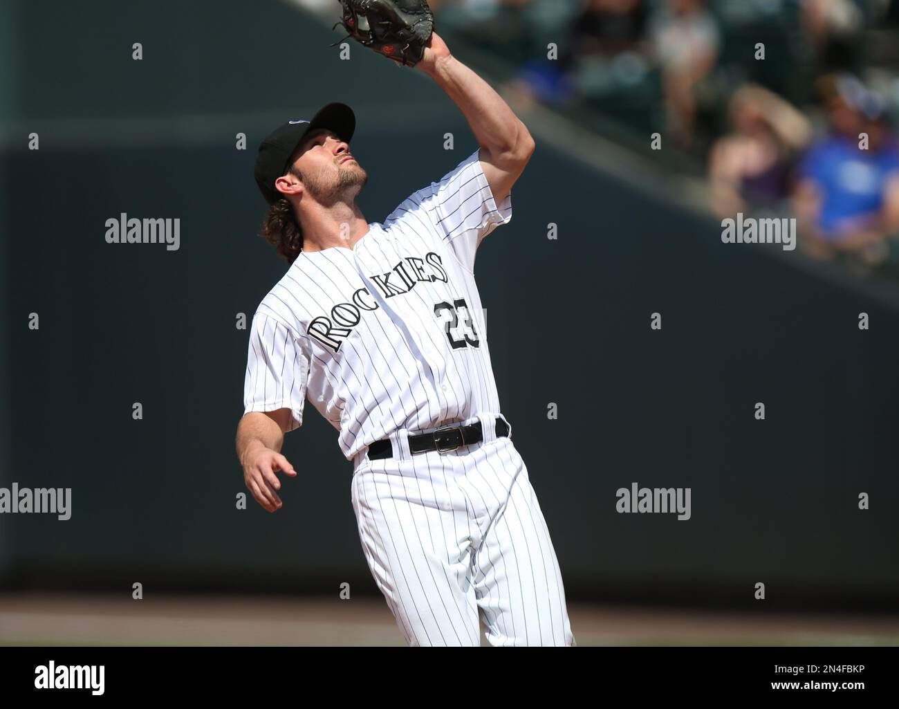 Colorado Rockies second baseman Charlie Culberson pulls in pop fly off ...