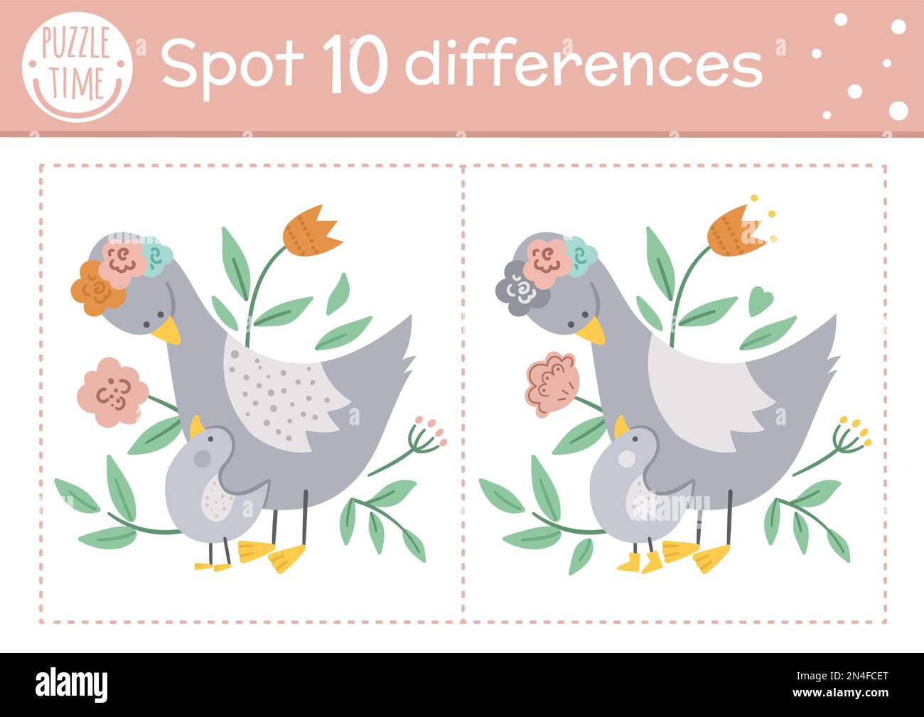 Mothers day find differences game for children. Holiday educational ...