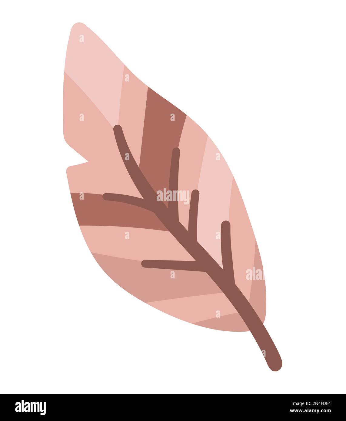 Vector bohemian style feather isolated on white background. Boho art ...