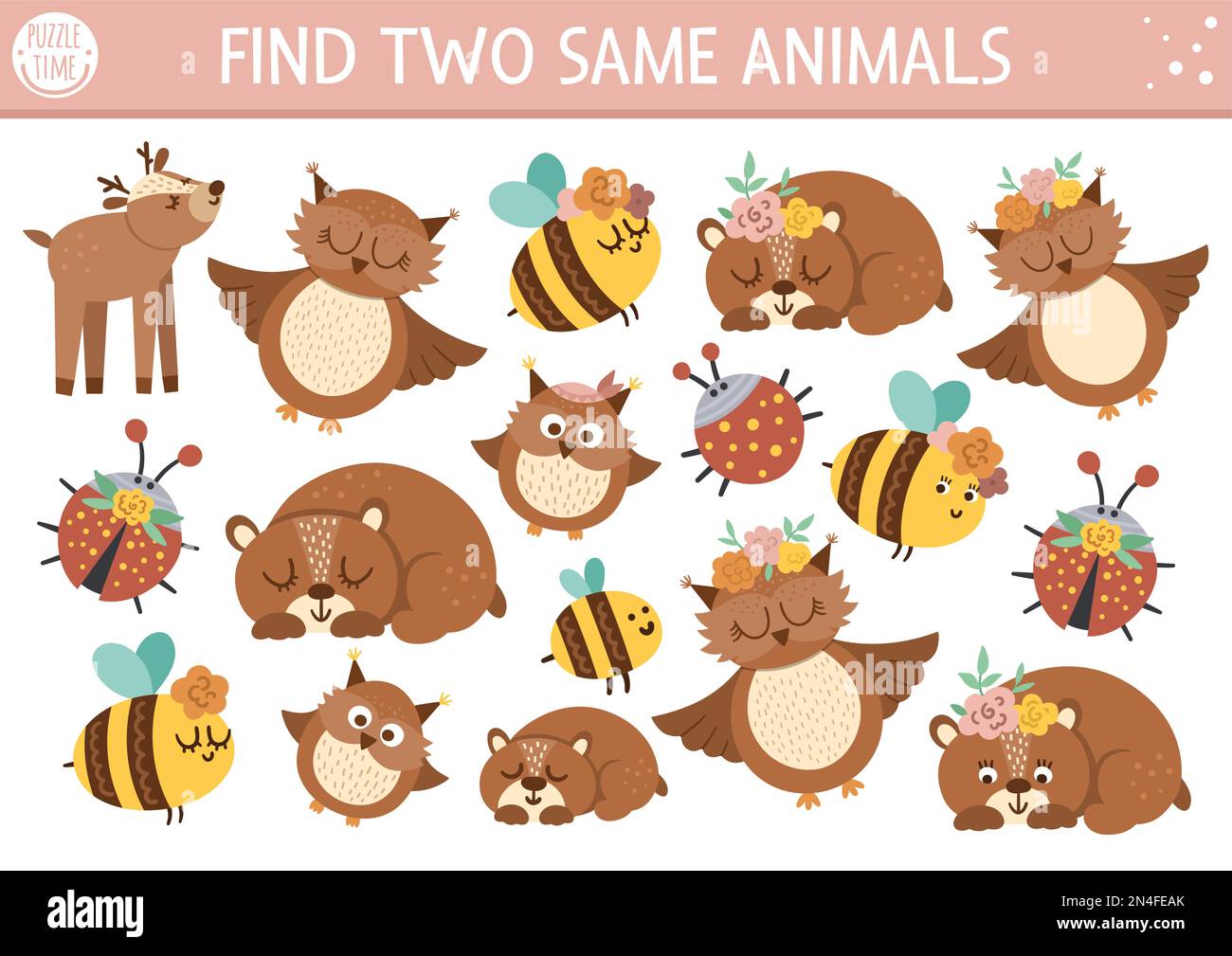 Find two same animals. Mothers day matching activity for children ...
