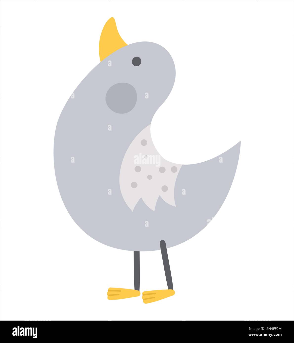 Vector hand drawn baby goose. Cute bohemian style little woodland bird ...