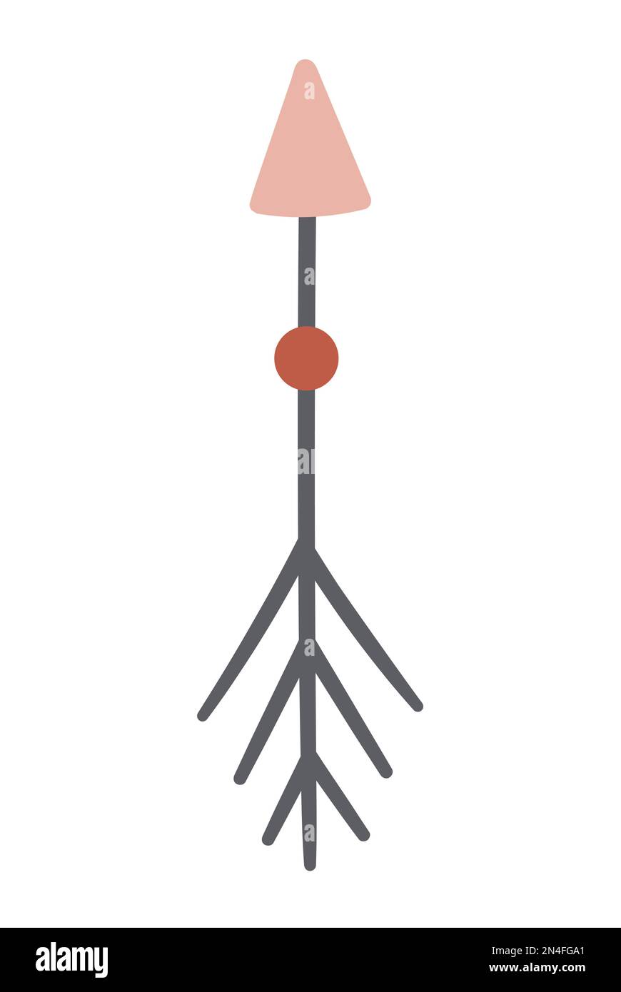 Vector bohemian style arrow. Cute boho folk symbol isolated on white ...