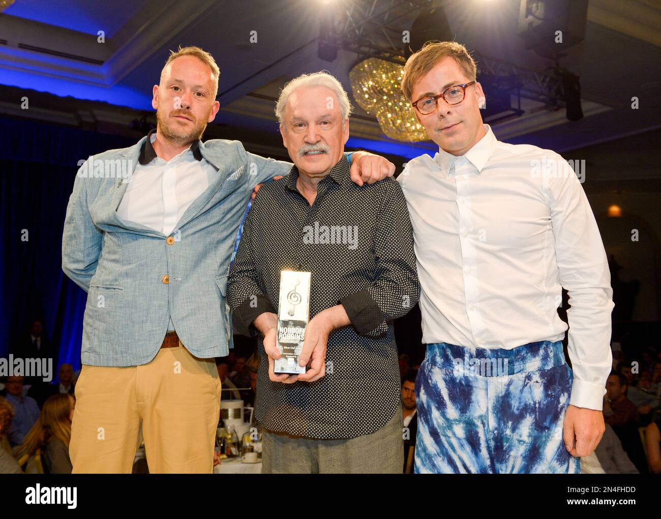 Simon Ratcliffe, Giorgio Moroder and Felix Buxton during the Nordoff ...