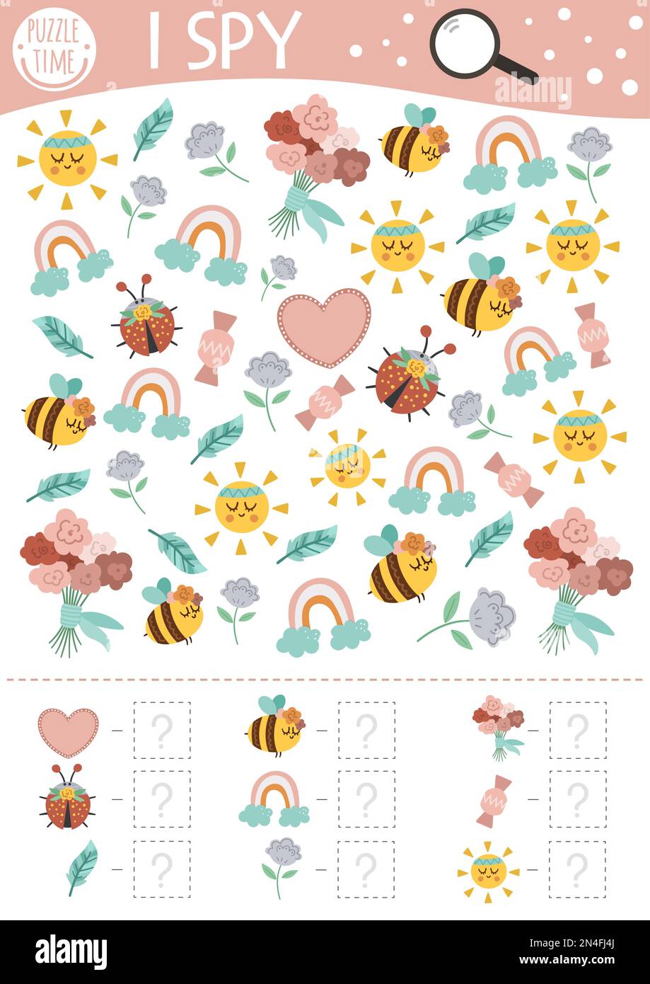 Mothers day I spy game for kids. Searching and counting activity for ...