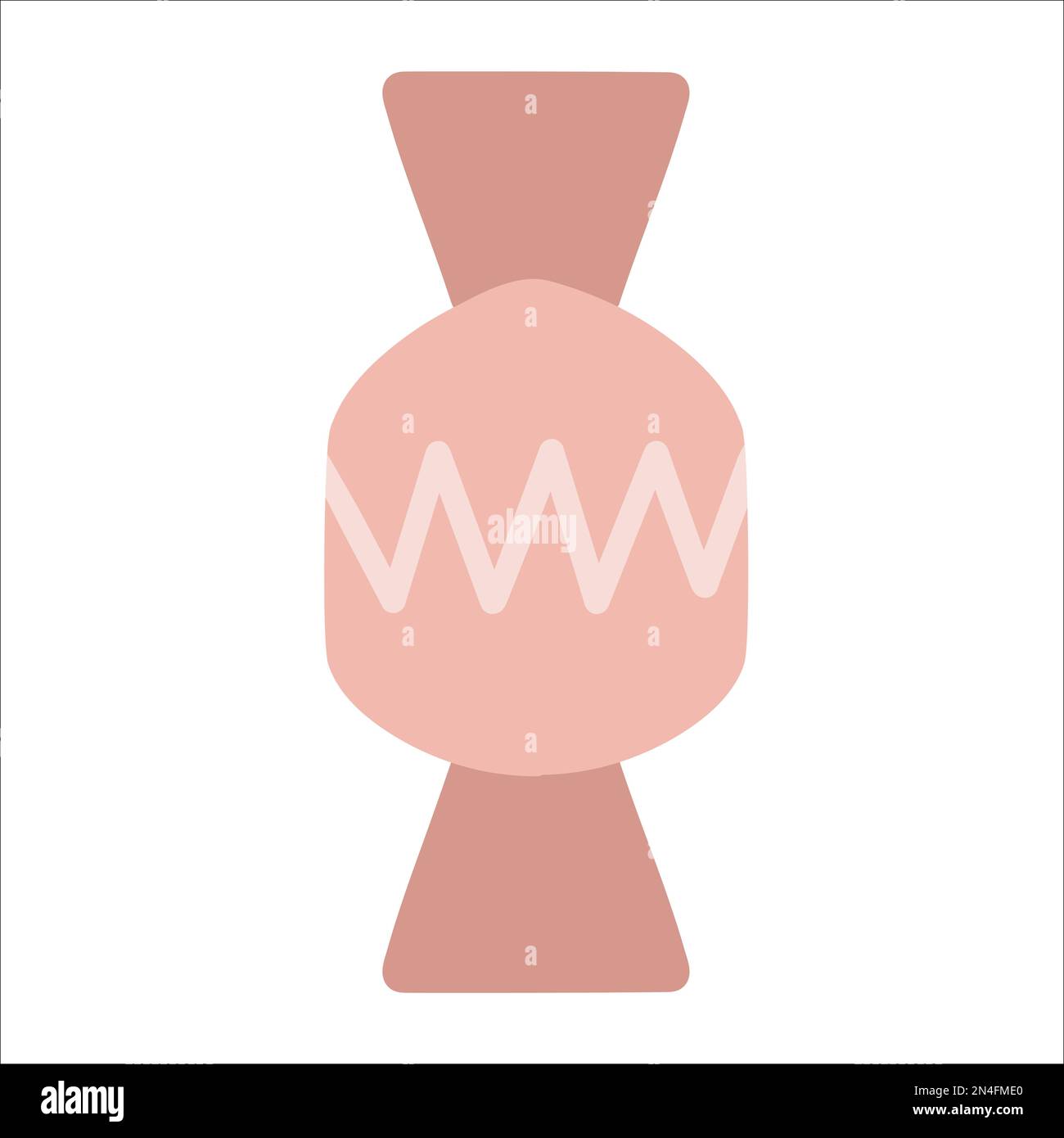 Vector pink candy icon. Sweet flat illustration. Holiday gift isolated ...